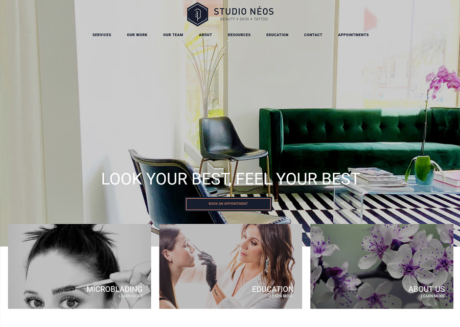 Studio Neos Website Design - Guido Media Design & Development